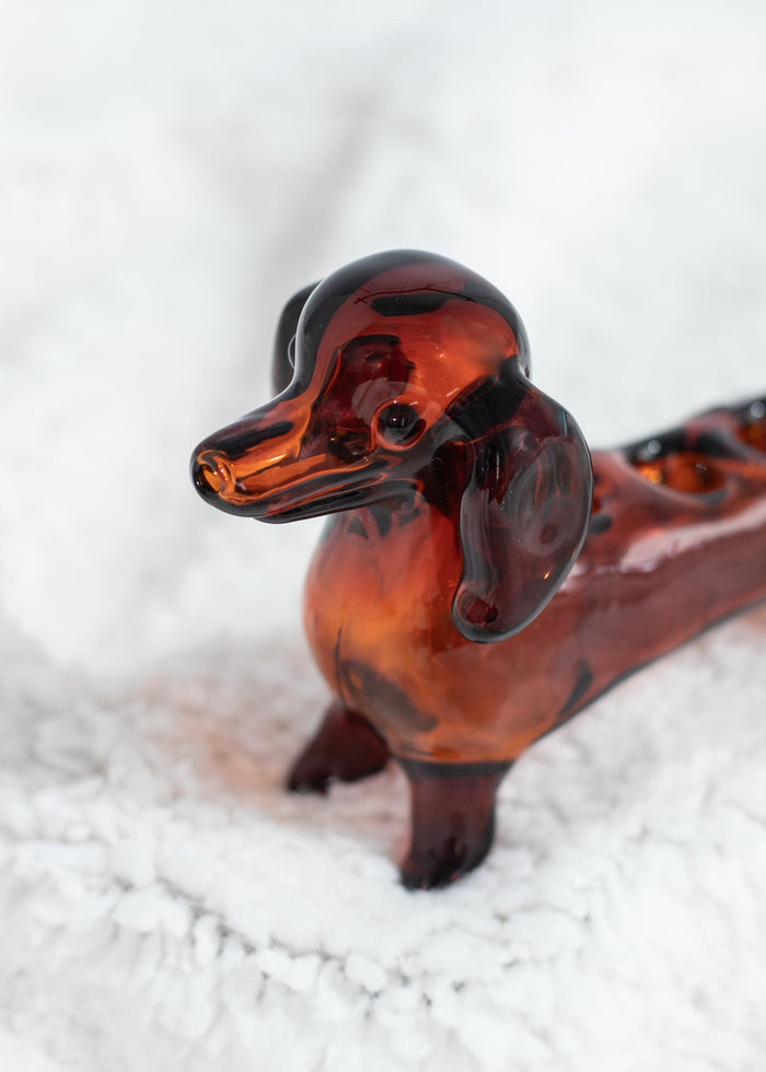 WIENER DOG TRIPLE BOWL PIPE