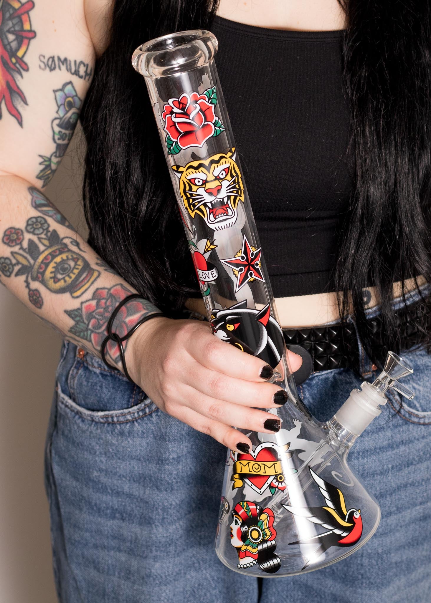 16” TATTOO BEAKER BONG