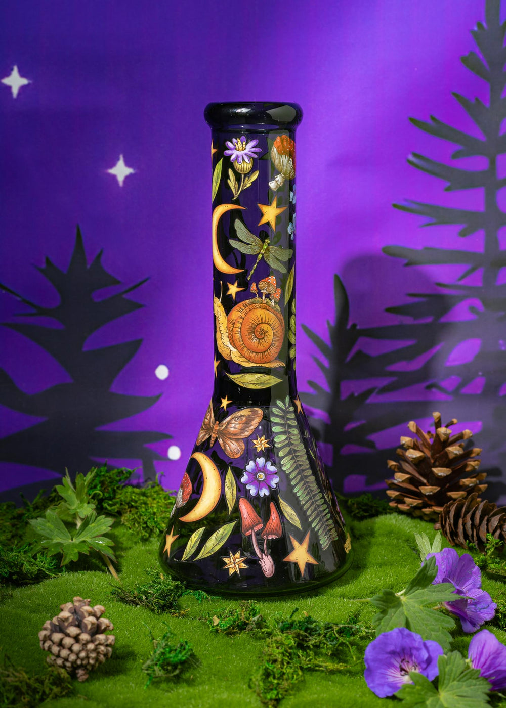 MIDNIGHT FOREST BONG 10"