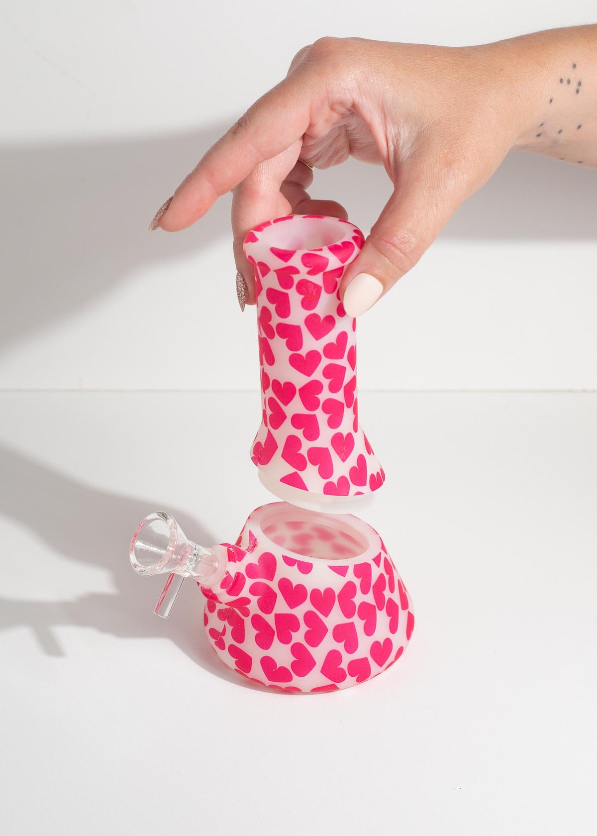 HEART UNBREAKABLE BONG 6"