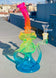 NEON RAINBOW RECYCLER BONG (uv reactive)